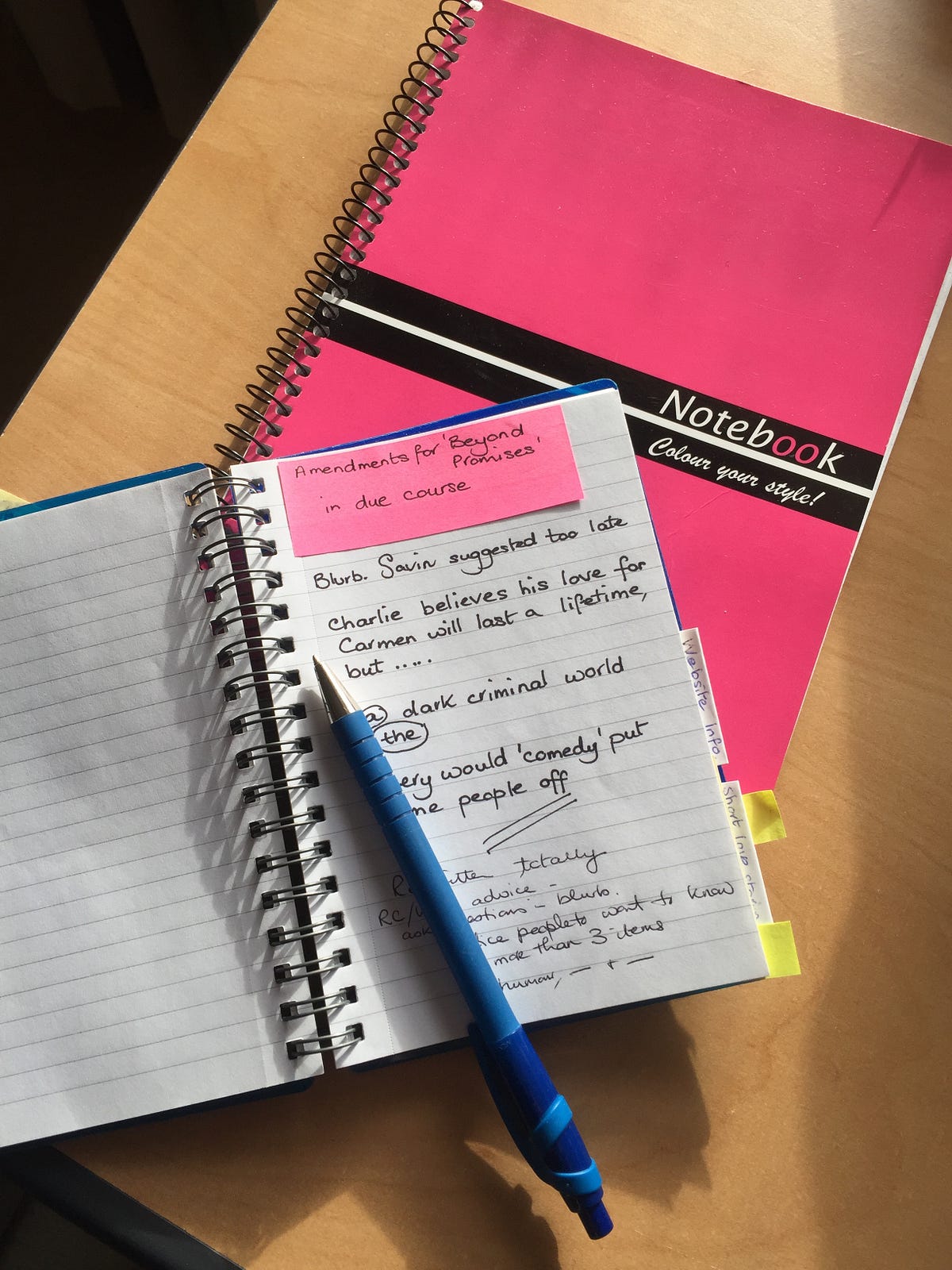 WRITING ADVICE. the importance of keeping notes | by Hilary Coombes ...