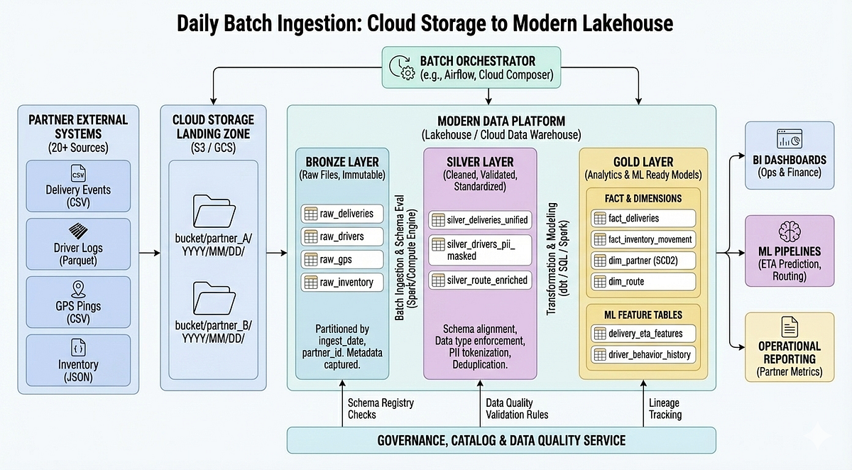 Data Engineering System Design: Daily Batch Processing from Cloud Storage Into a Modern ...