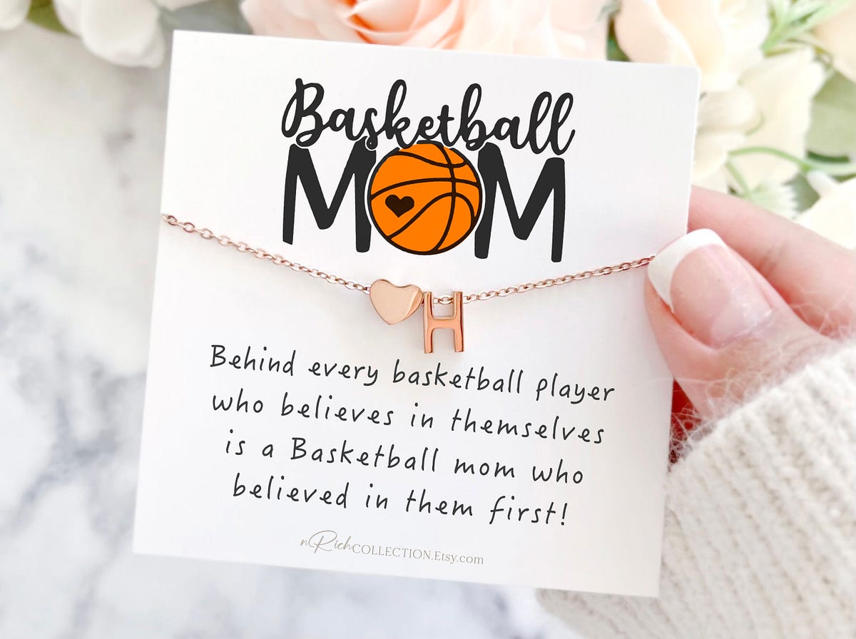 Personalized Basketball MOM Necklace Gift for Basketball Mom Initial ...