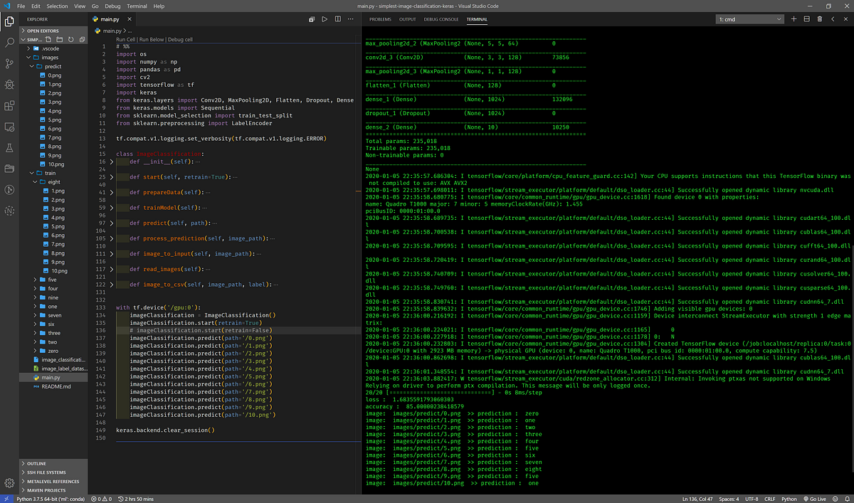 Simplest Image Classification in Keras (python, tensorflow) | by ...