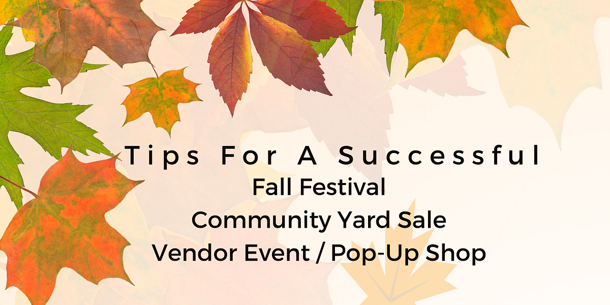 Checklist — Essentials for your fall festival, pop-up shop, vendor ...