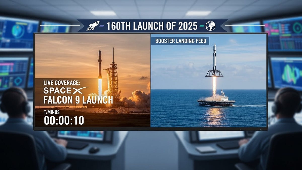 Live Coverage: SpaceX Targets Historic 160th Falcon 9 Launch 2025 | by ...