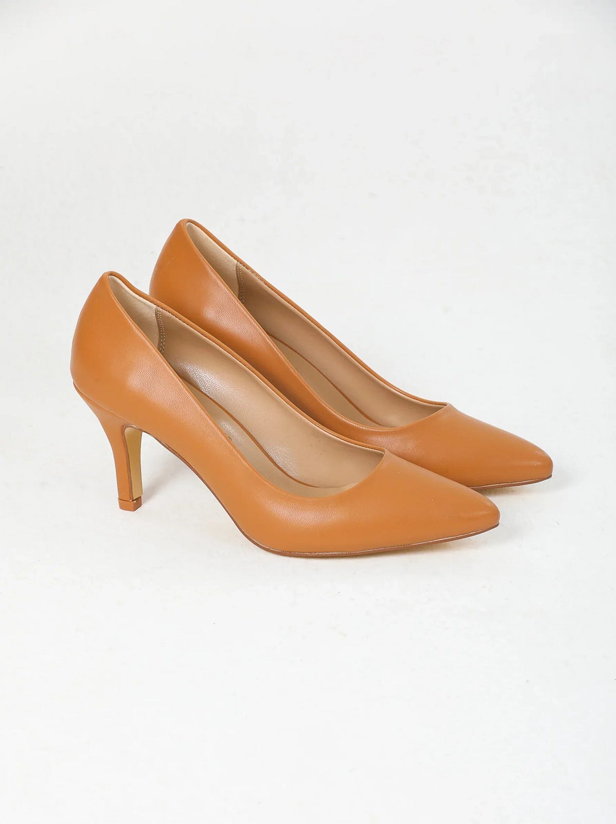 Brown Pointy Low Heel Stiletto - Modora Footwear - Medium