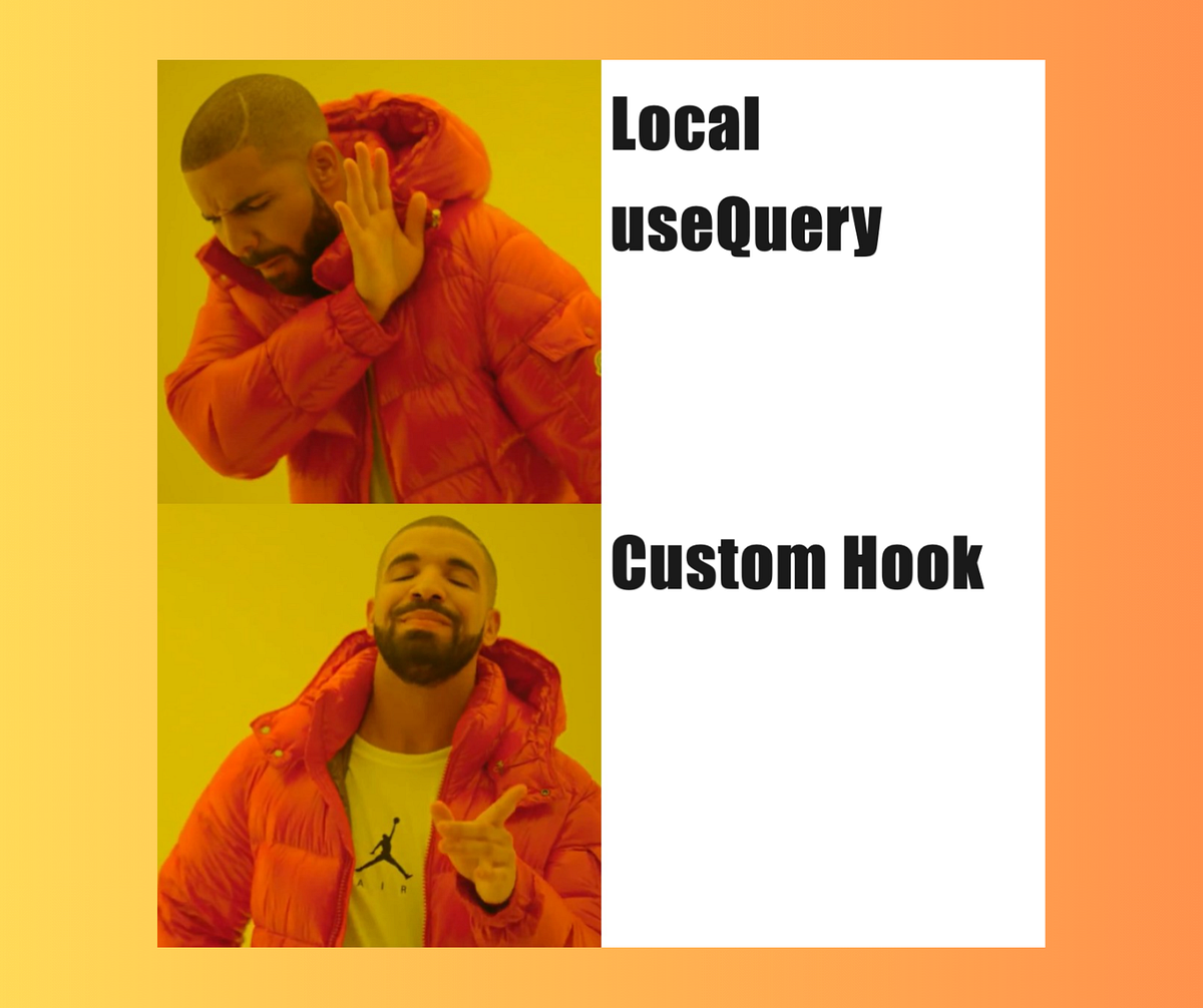 Local useQuery vs Custom Hook. You’re using React Query inside pages ...