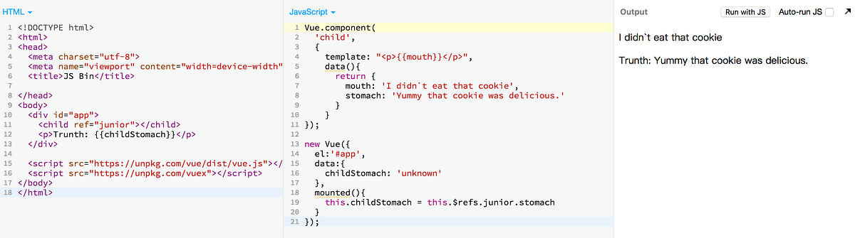 VueJs元件篇-component（五）. ref註冊狀態 | by ChingFeng | Object實戰 | Medium