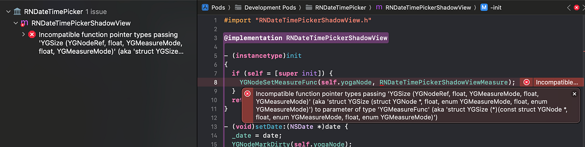 @react-native-community/datetimepicker Issue with Xcode 15.3 | by Darwin Chan | Medium