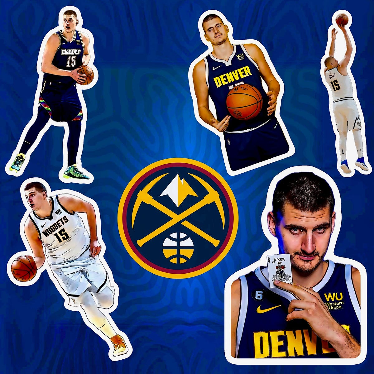 Nikola Jokic Sticker Pack waterproof, durable, for cars, laptop ...