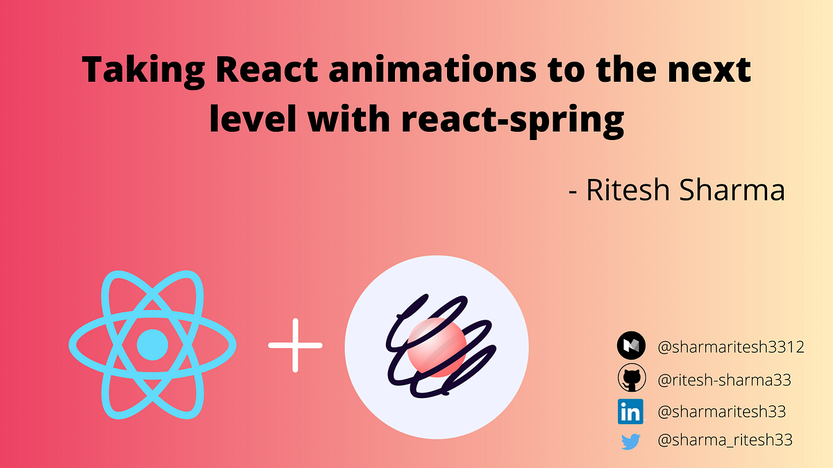 Taking React animations to the next level with React-Spring | by Ritesh ...