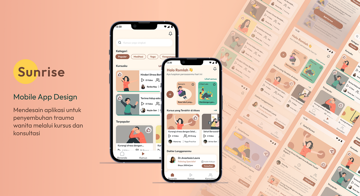 UI/UX Studi Kasus: SUNRISE - Aplikasi Penanganan Trauma Wanita | by ...