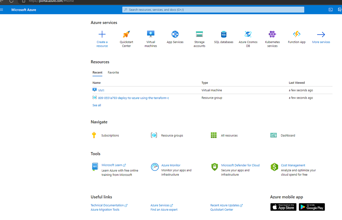 Intro to Terraform in Azure. 1 — Deploy to Azure using the Terraform… | by Beth Haupt | Nov ...