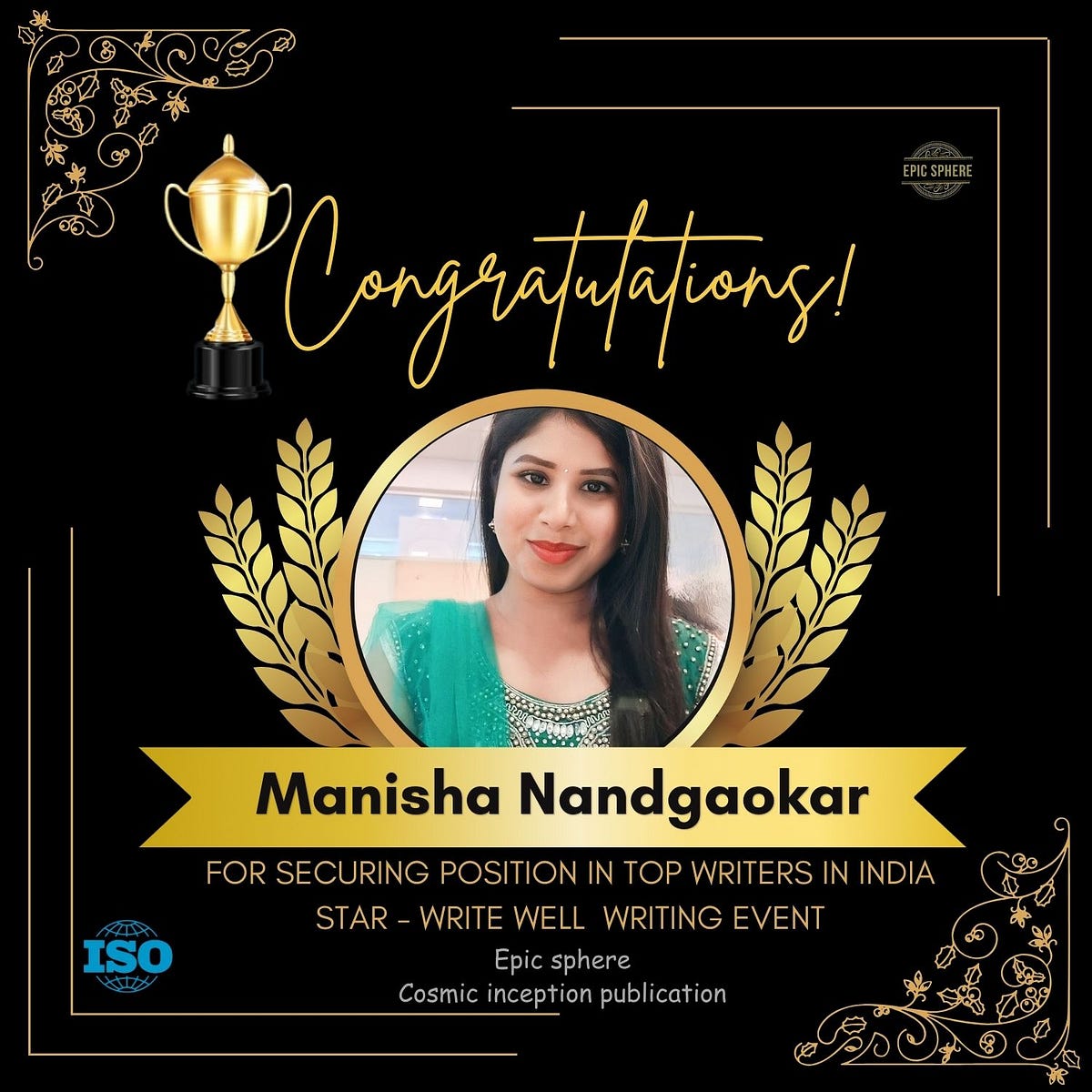 Congratulations, Manisha Nandgaokar on your remarkable achievement as ...