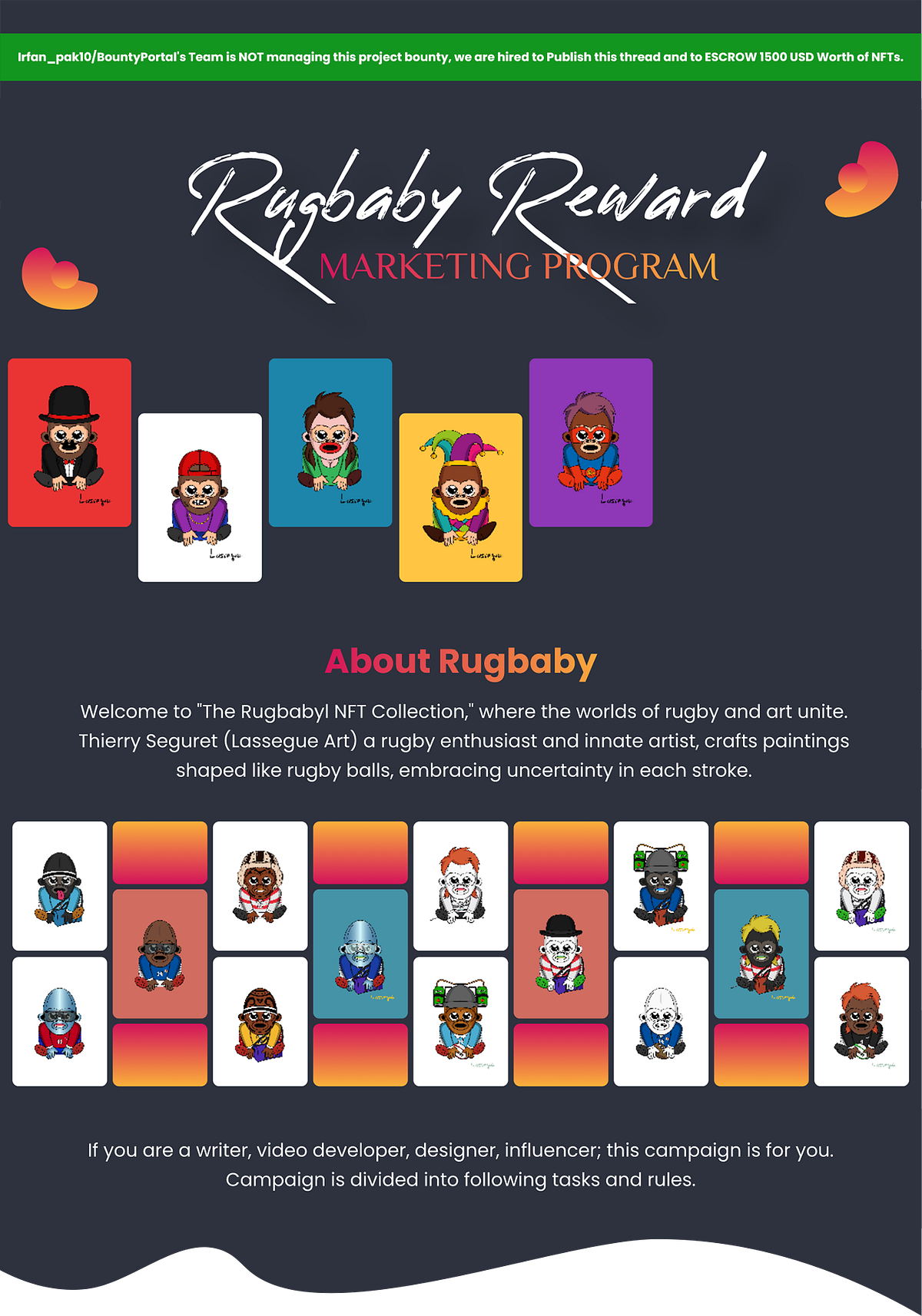 Rugbaby NFTs, a visionary initiative that seamlessly merges the world ...