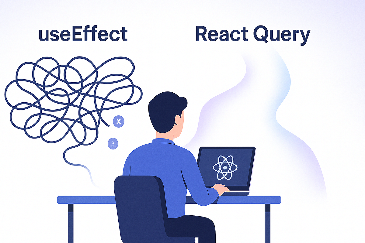 Struggling with messy useEffect code for API calls? Discover how React Query makes data fetching ...
