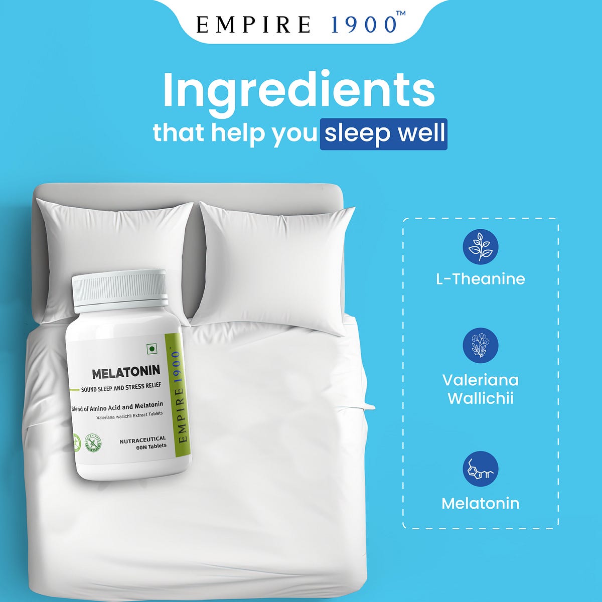 Sleep Soundly with EMPIRE 1900 Melatonin: The Vegan Way to Better Rest ...