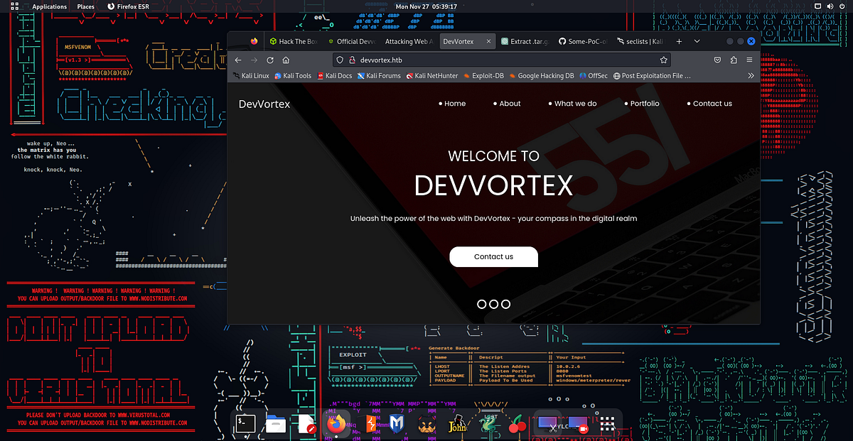 DEVVORTEX HTB. Devvortex ; Hack the Box | by 0xLeonidas | Medium | Medium