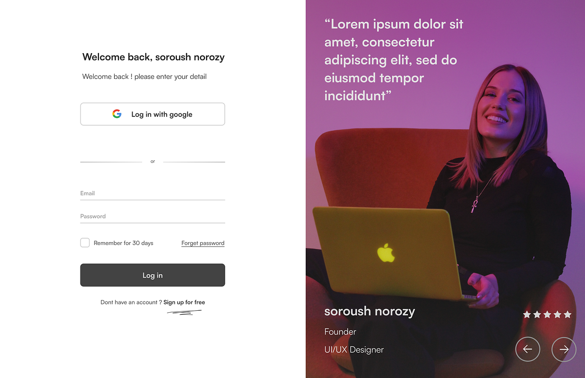 Minimal Login Design || UI Trend 2021 || UI Design Tutorial || Figma ...