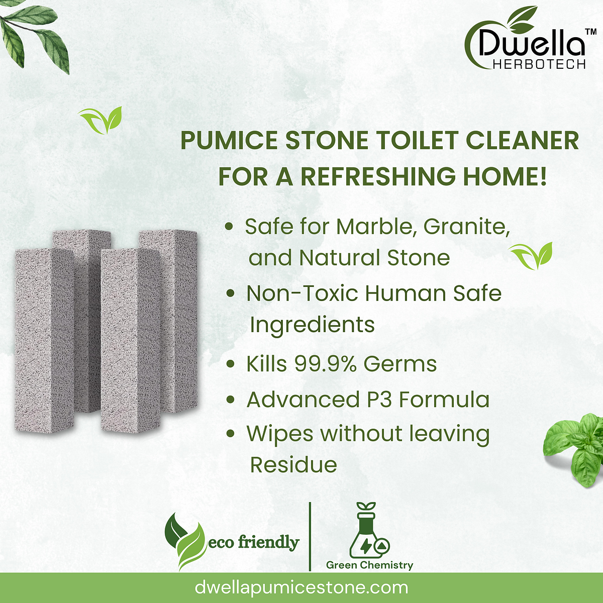 Pumice Stone Toilet Cleaner for a Refreshing Home! - Dwella Herbotech - Medium