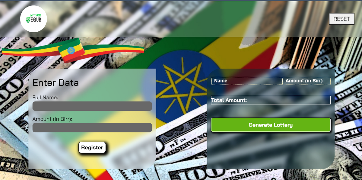 Metesaseb Equb System: Bridging Tradition & Technology through HTML ...