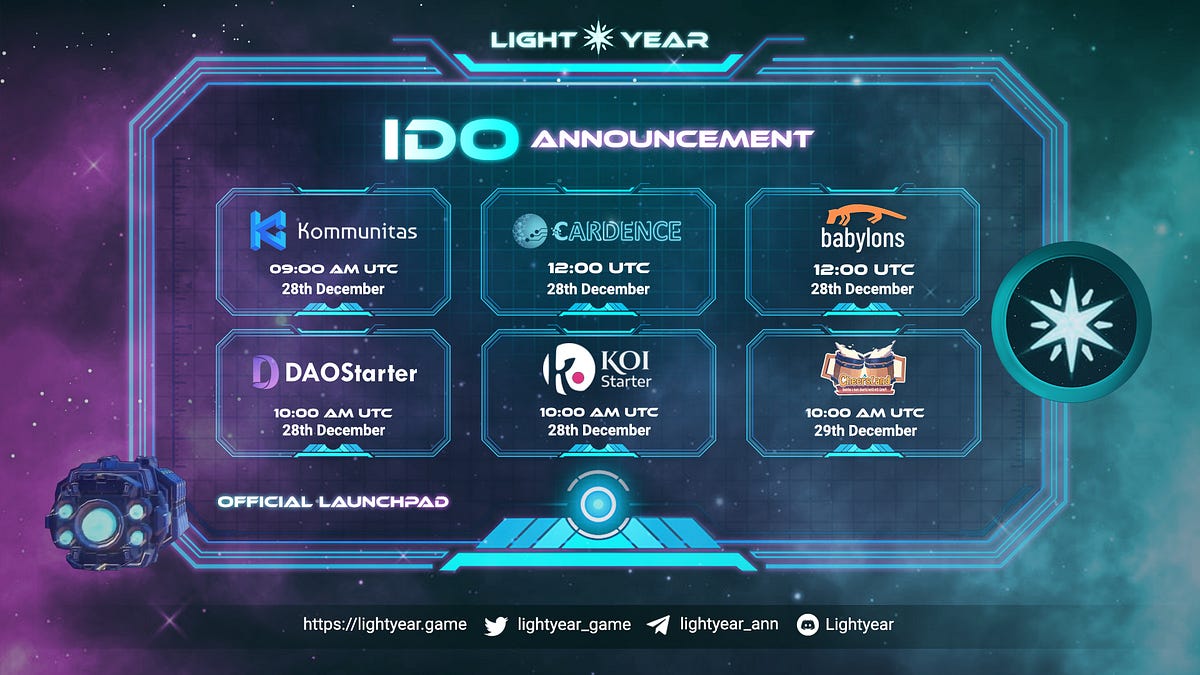 IDO ANNOUNCEMENT📣. LIGHT YEAR COMMUNITY | by Light Year Game | Medium