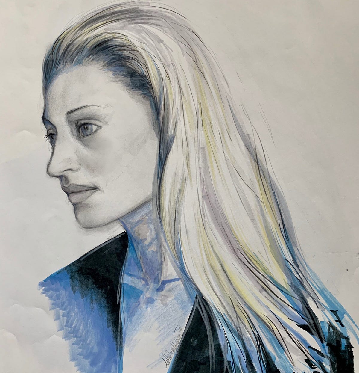 UNRAVELING THE CAROLYN MYSTIQUE. Original colored pencil drawing by ...