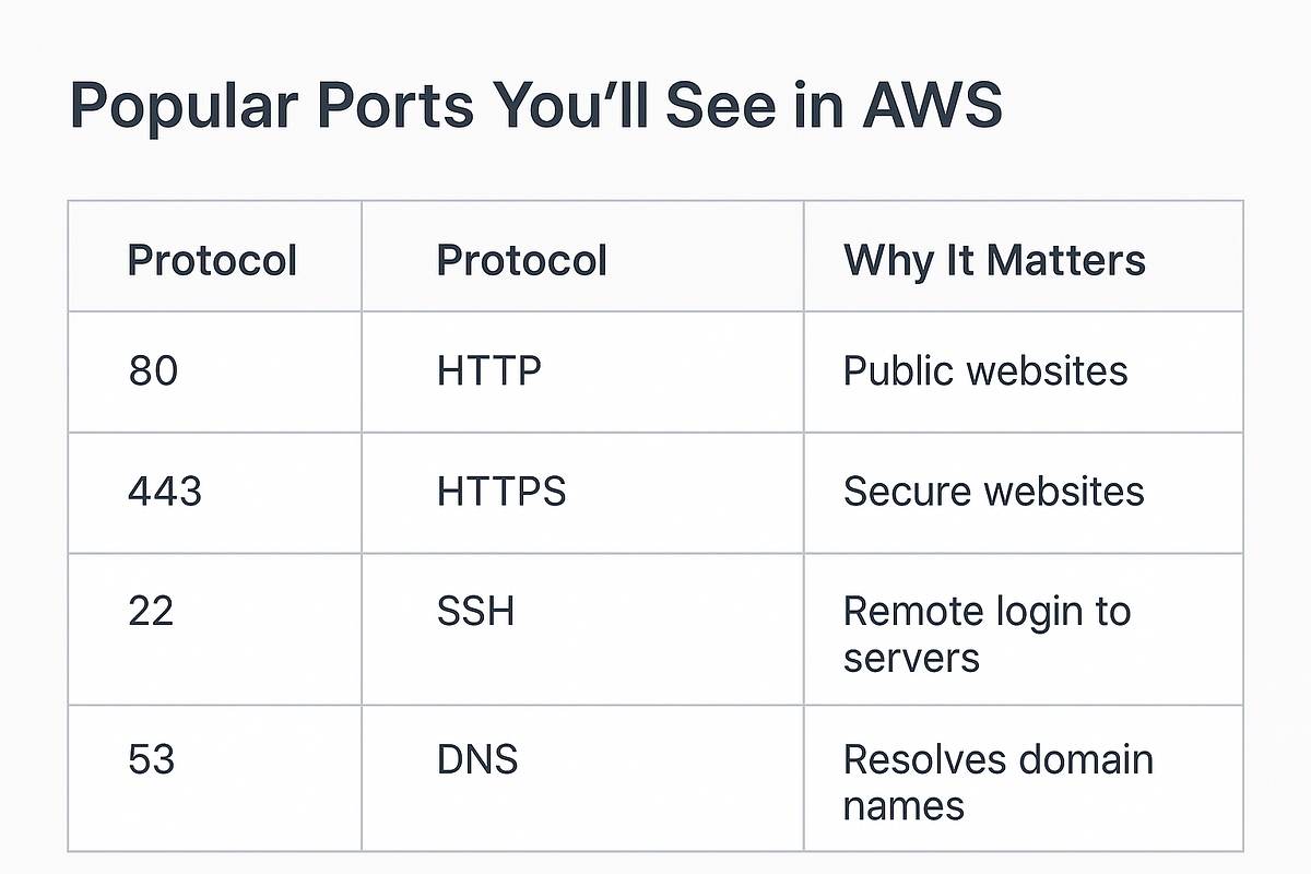 Day 4 of My AWS Cloud ☁️ Journey — Ports & Protocols: The Language and ...