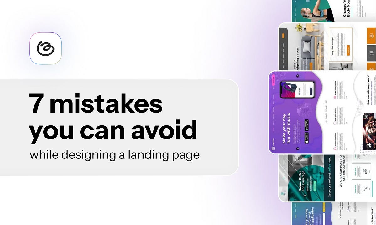 7 mistakes you can avoid while designing a landing page | by Anig ...
