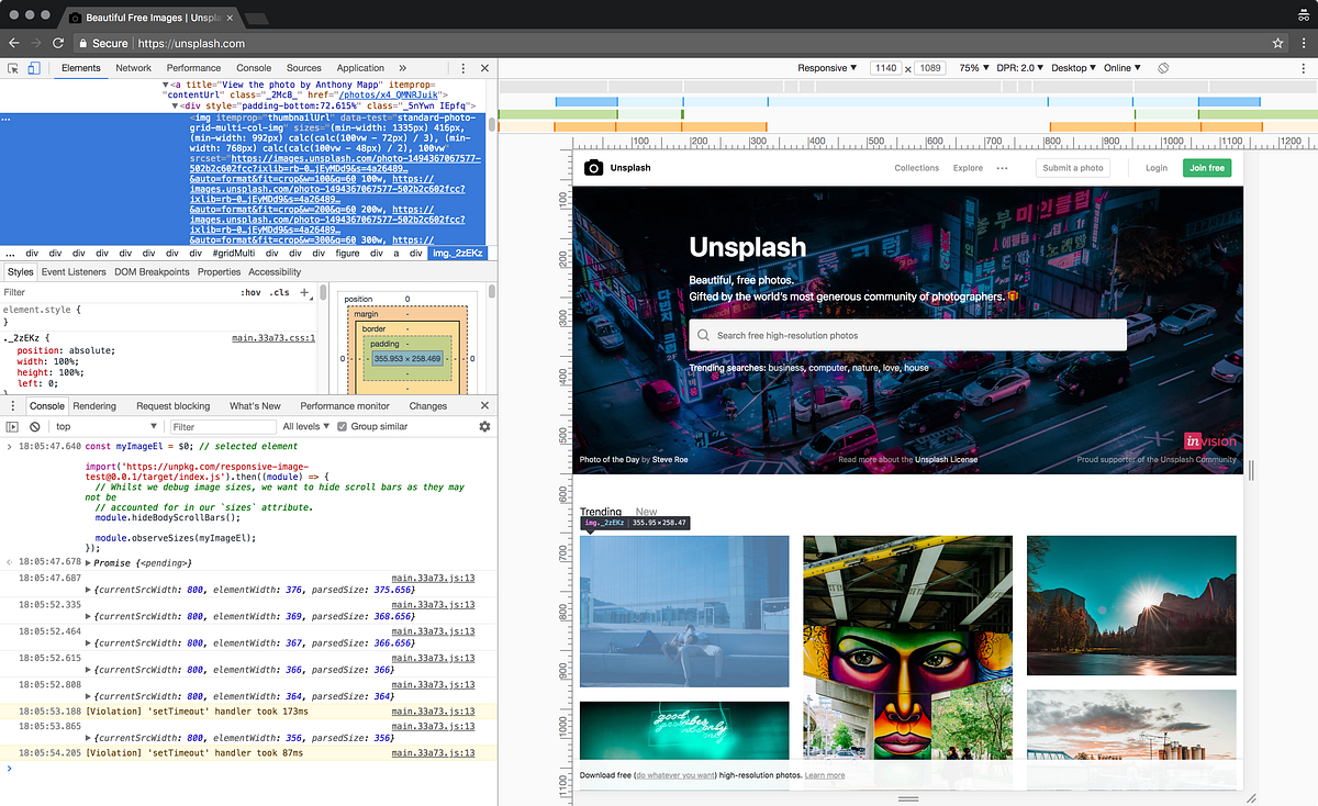 How we test responsive images at Unsplash | by Oliver Joseph Ash ...