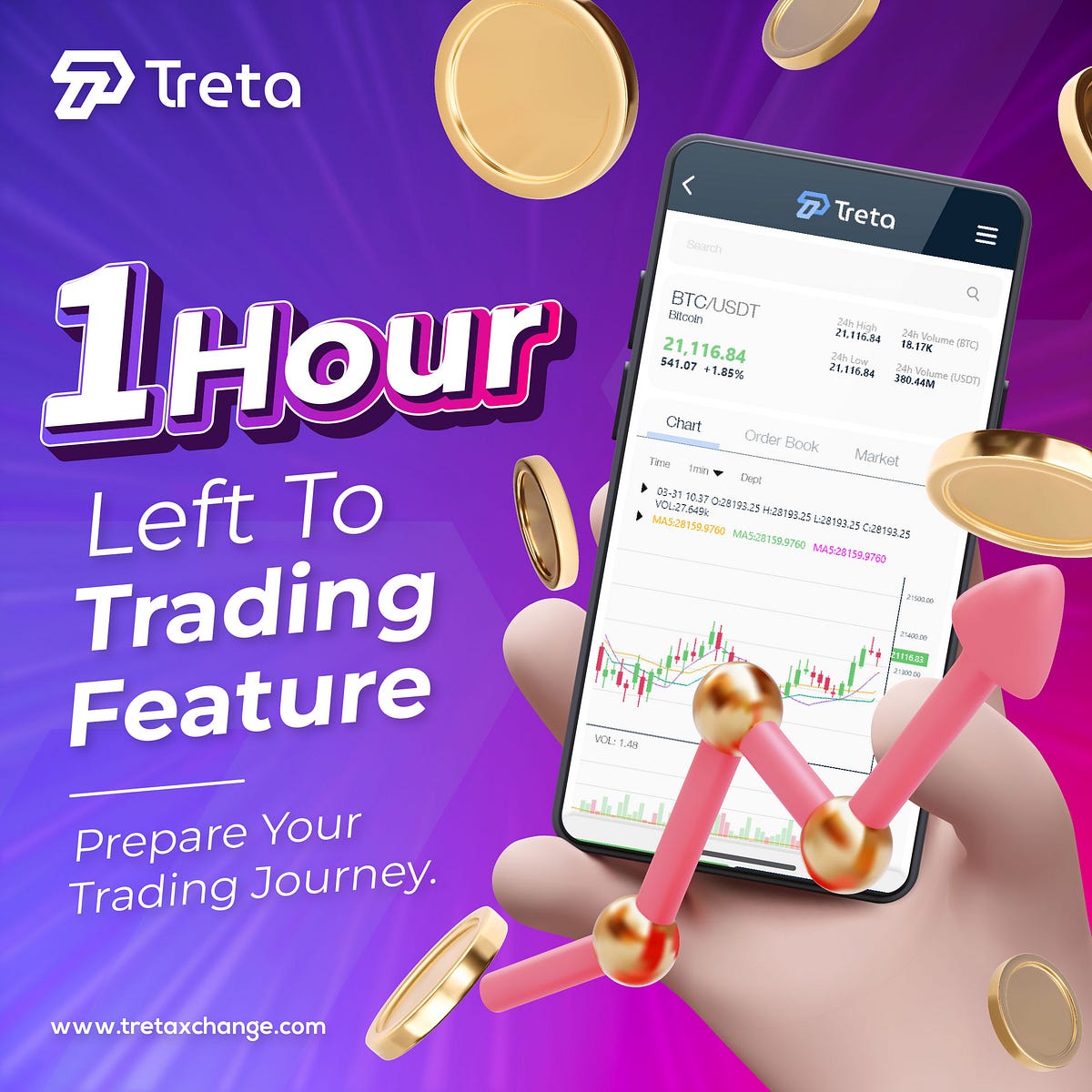 Counting Down 1 Hour - Treta Exchange - Medium