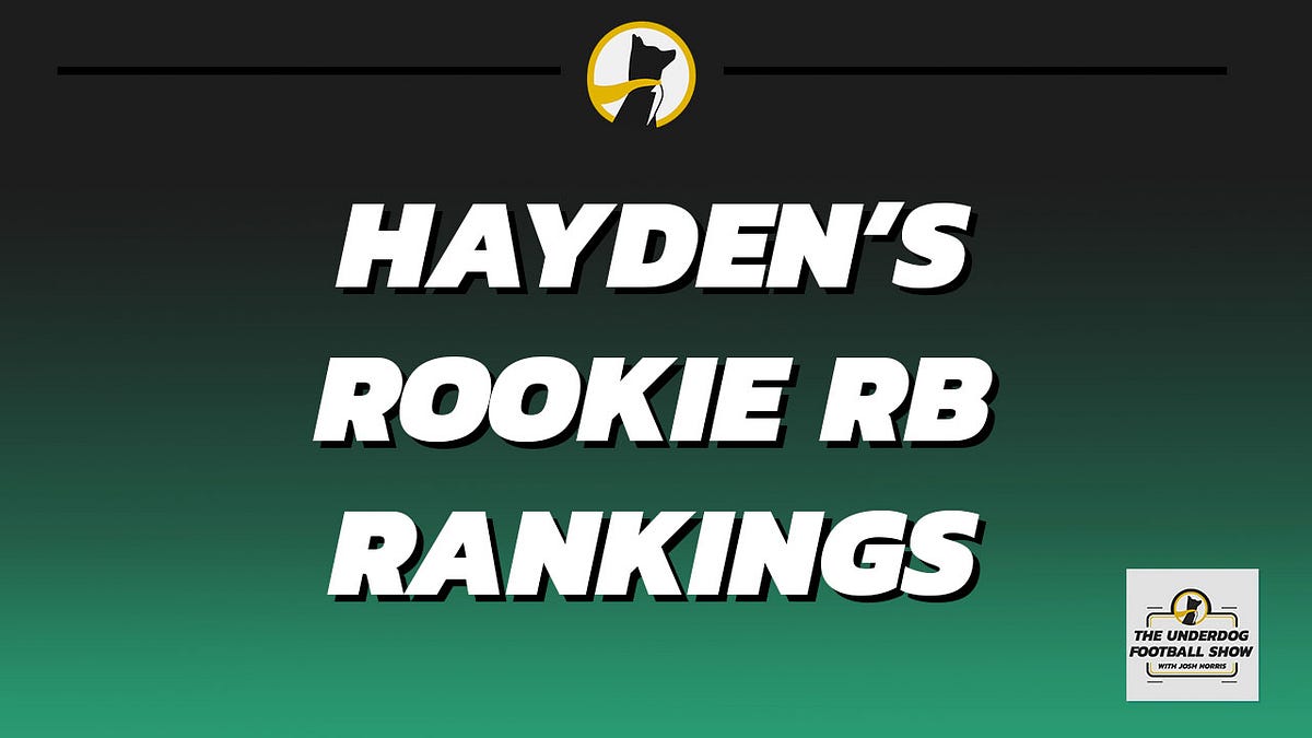Hayden Winks’ 2021 Rookie RB Rankings | by Hayden Winks | Underdog Sports