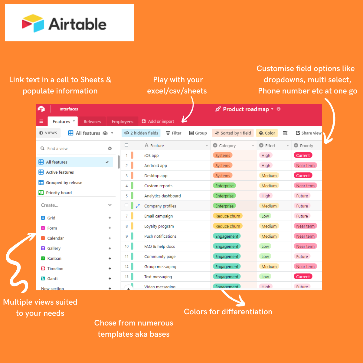 #3. Excel without excel with Airtable | by Snigdha Jain | 10 No-code Tools | Medium