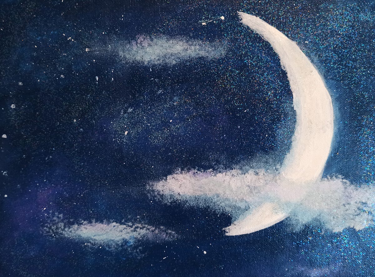 Under the Crescent Moon; a Poem and a Painting | by Christina M. Ward ...