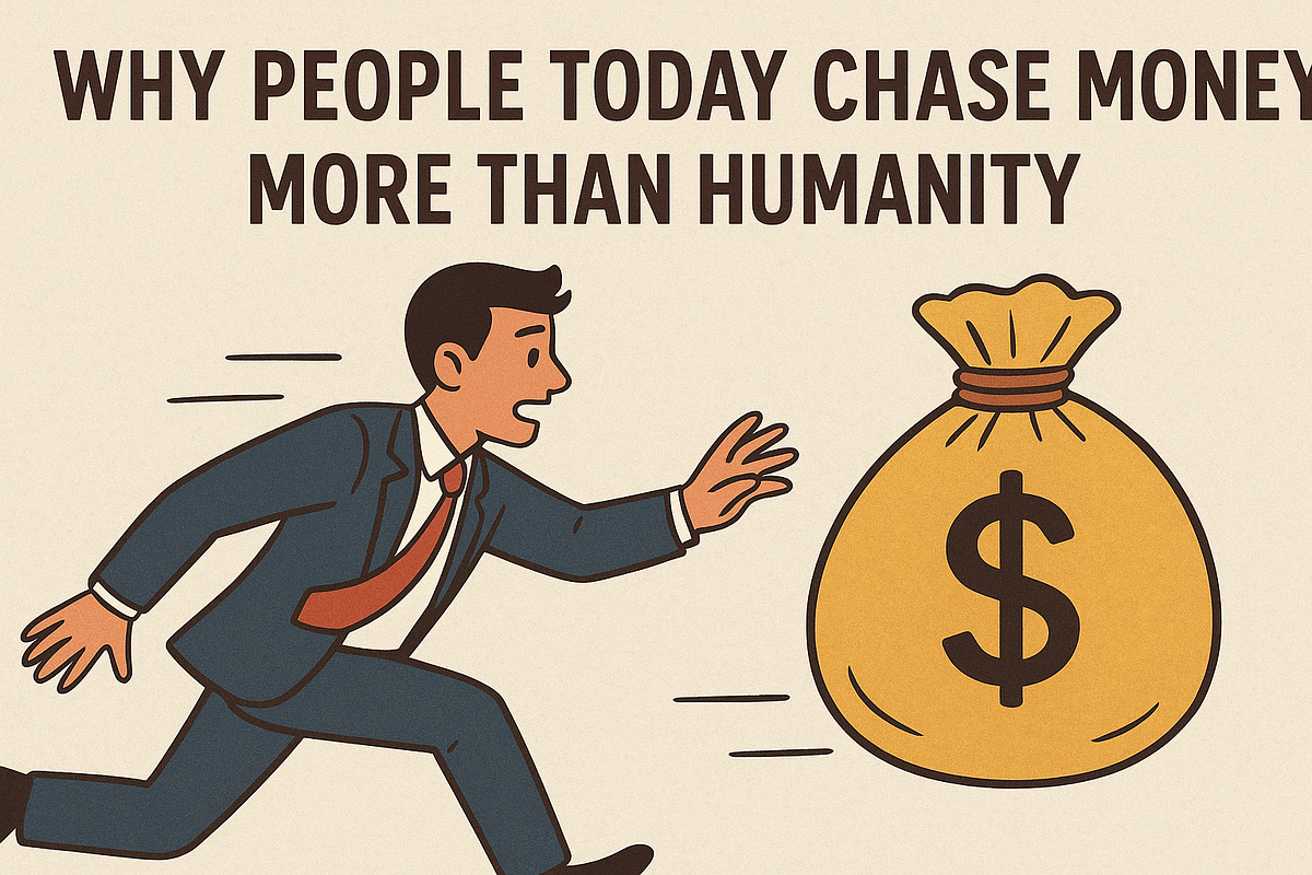 Why People Today Chase Money More Than Humanity. | by Er.Mahesh | The ...