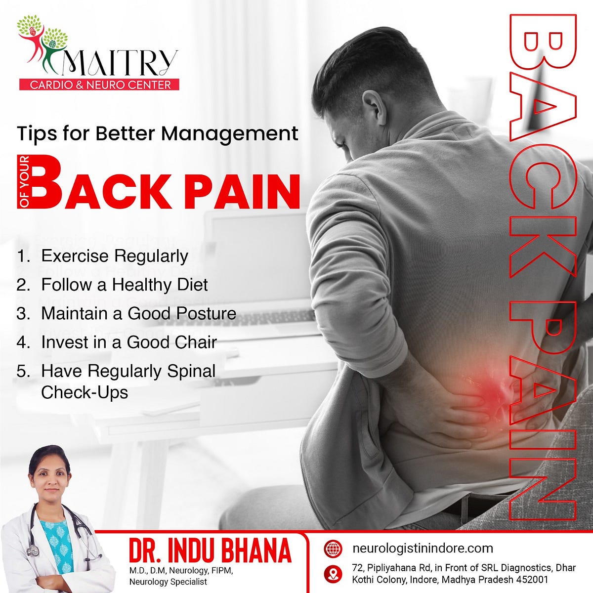 Best Back Pain Treatment in Indore | Maitry Neuro Care Centre — Dr Indu ...