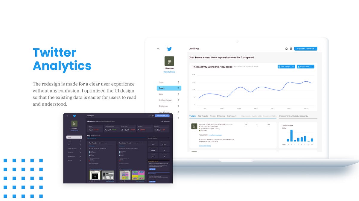 Dashboard Redesign : Twitter Analytics | by Anisya Firdha Khairani | Medium