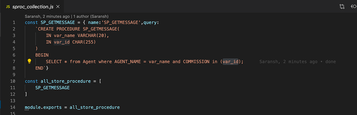 Node.js : Stored procedure middleware | by Saransh Khobragade | Medium