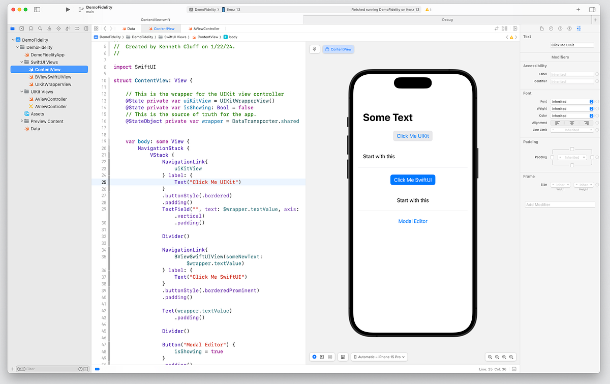 Mixing UIKit with SwiftUI. I’ve been developing iOS apps since… | by Ken Cluff | Medium