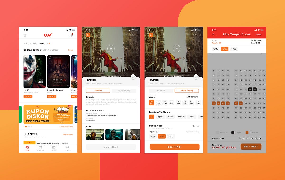 Redesigning the CGV Cinema App. for Better Experience — a UI/UX Case… | by Kevin Arya | Medium