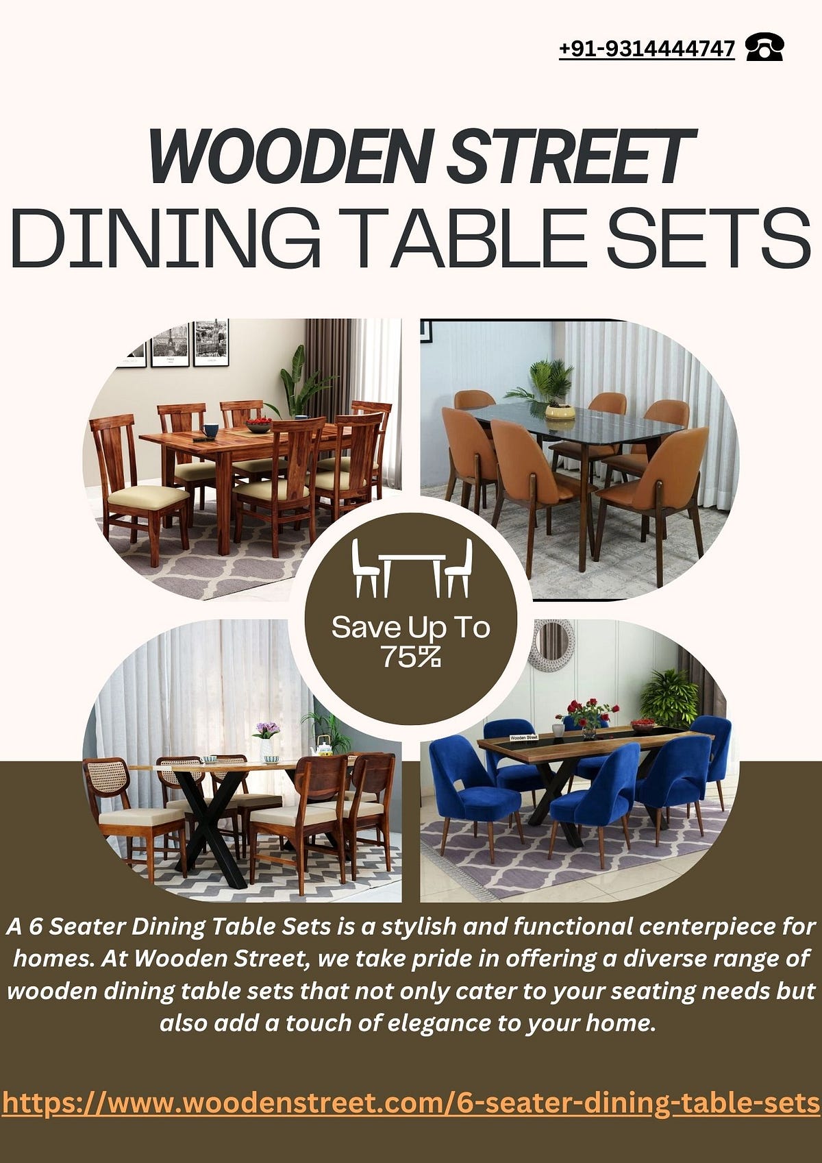 Improve your dining table experience with smart 6 Seater Dining Table ...