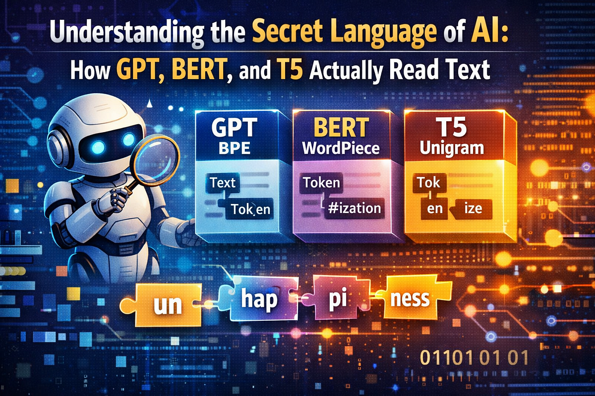 How AI Reads Text: Tokenization in GPT, BERT & T5 Explained | Medium