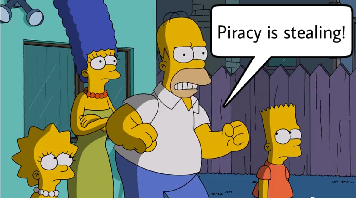 Don’t be a pirate, Homer Simpson said so. | by Emily Anne | Medium