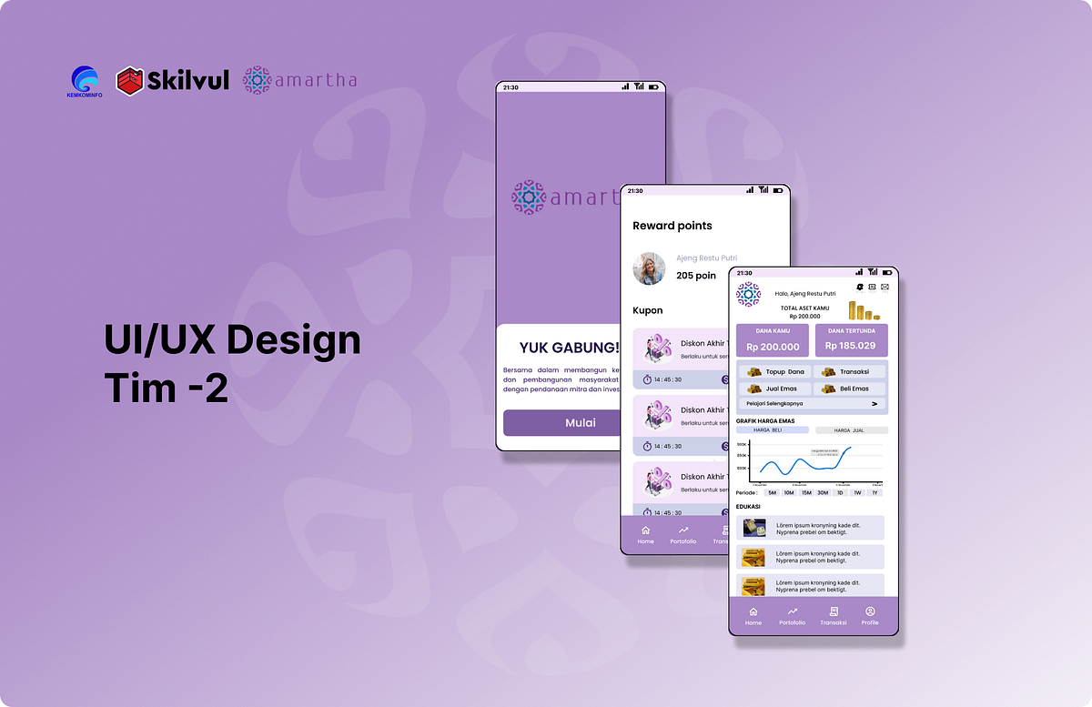 UI/UX Challenge : Merancang Aplikasi Investasi Emas Amartha | by Franky ...