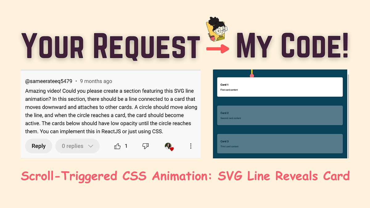 Scroll-Triggered CSS Animation: SVG Line Reveals Card (Requested by YOU ...