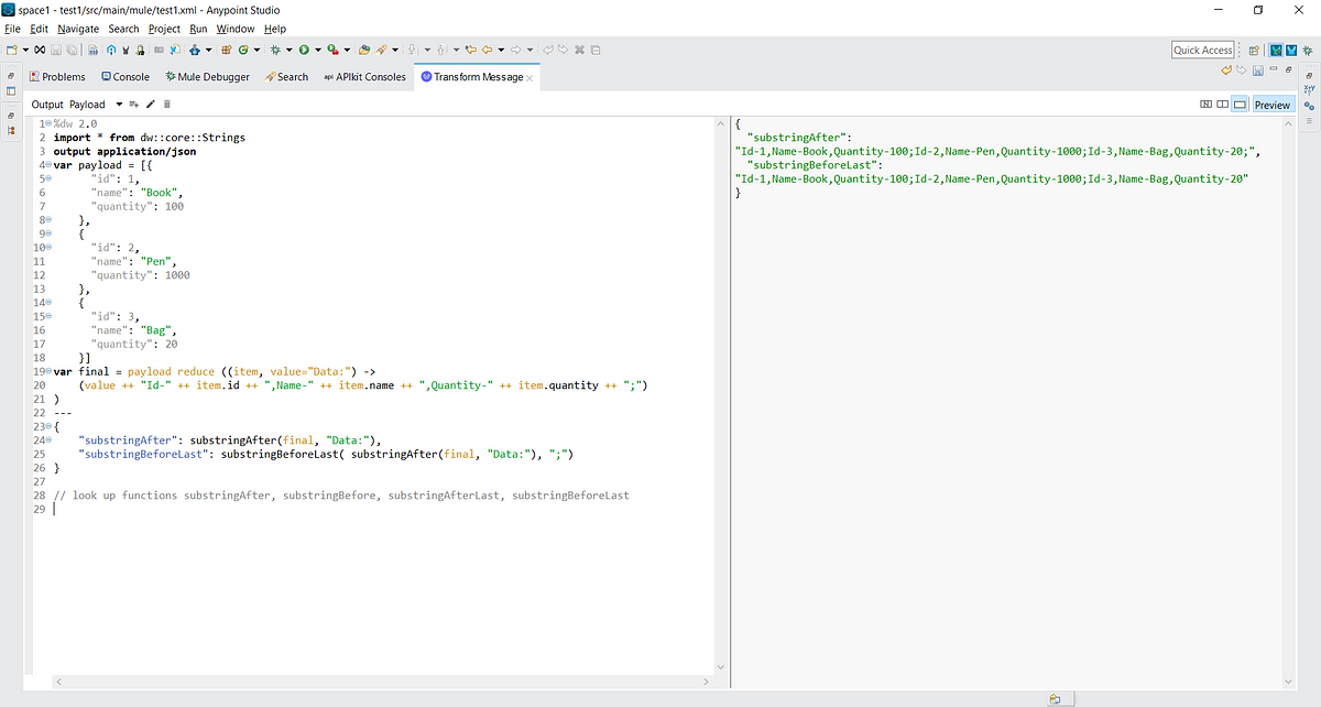 Convert Data In Array To A String In Dataweave 20 Mule 4 By Ravi Teja Gajarla Medium