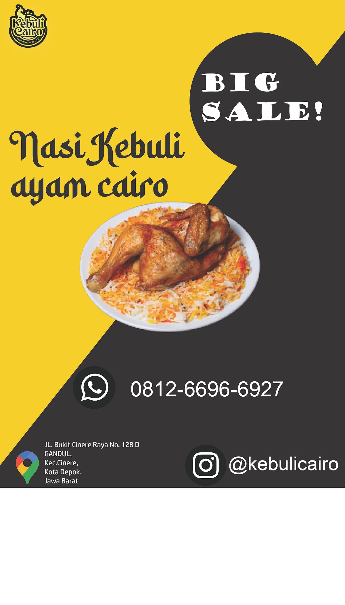 BANTING HARGA Nasi Kebuli Cairo, Call 0812–6696–6927, Nasi Kebuli Ayam ...