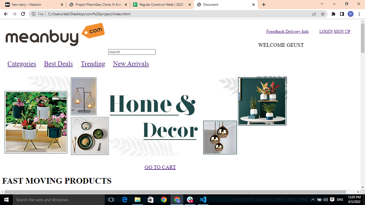 Project Meanbuy clone. hi Everyone ,this is our first team… | by Bindraj | Medium
