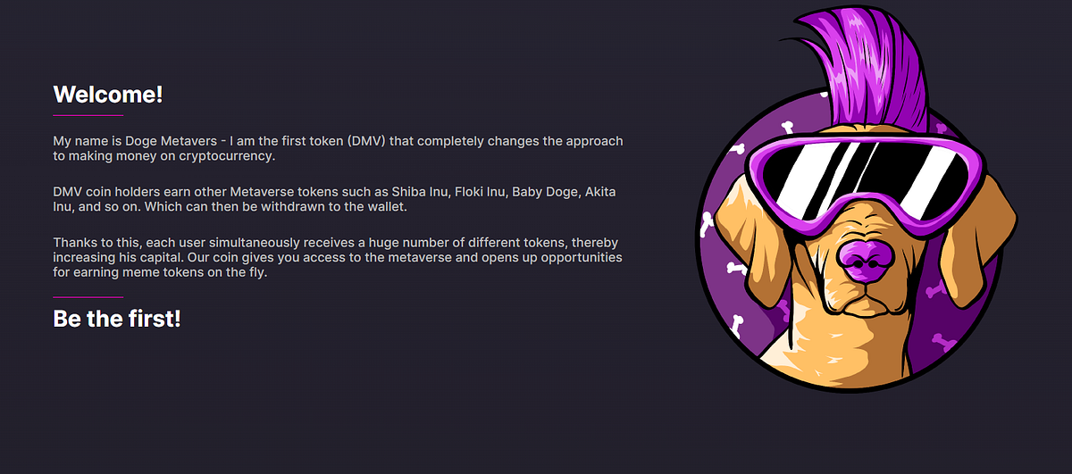PROJECT DOGEMETAVERS. DOGEMETAVERS token (DMV) — uniting all… | by Doge ...