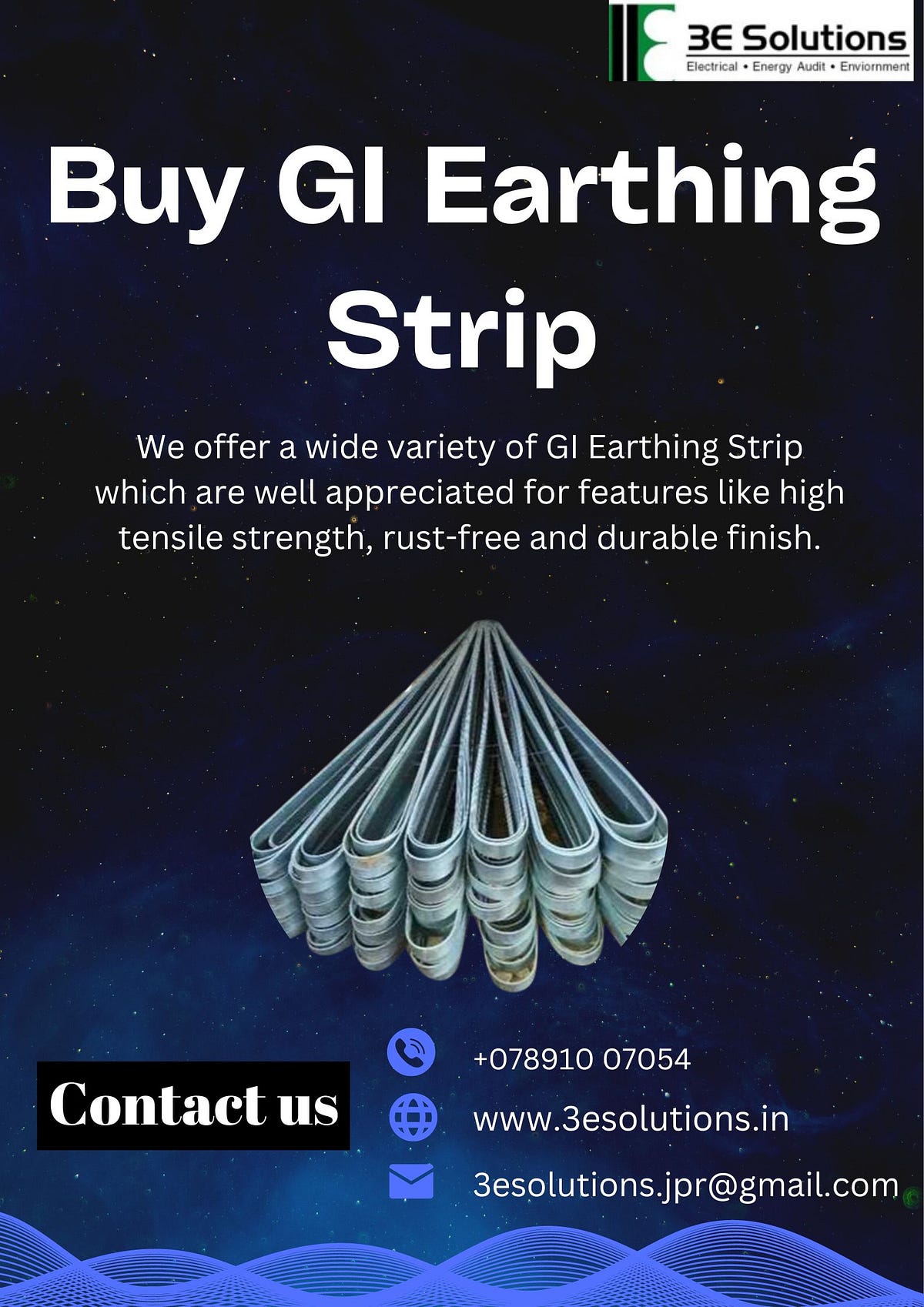 GI Earthing Strip Manufacturers Jaipur — 3E Solutions - 3E Solutions ...