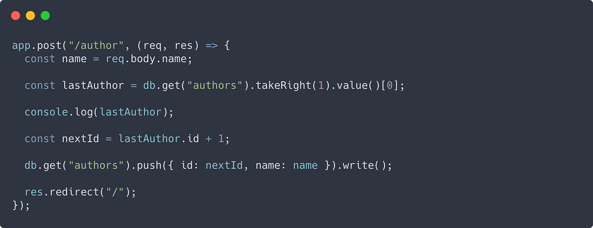 Building a CRUD app with Node, Express and LowDB ( Beginner ) | by Dennis Grosch | Medium