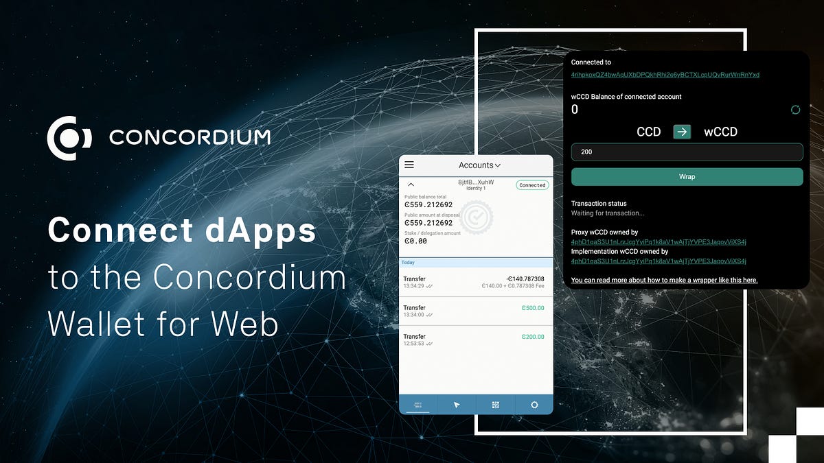 Connect dApps to the new Concordium Web Wallet | by Concordium | Concordium | Medium