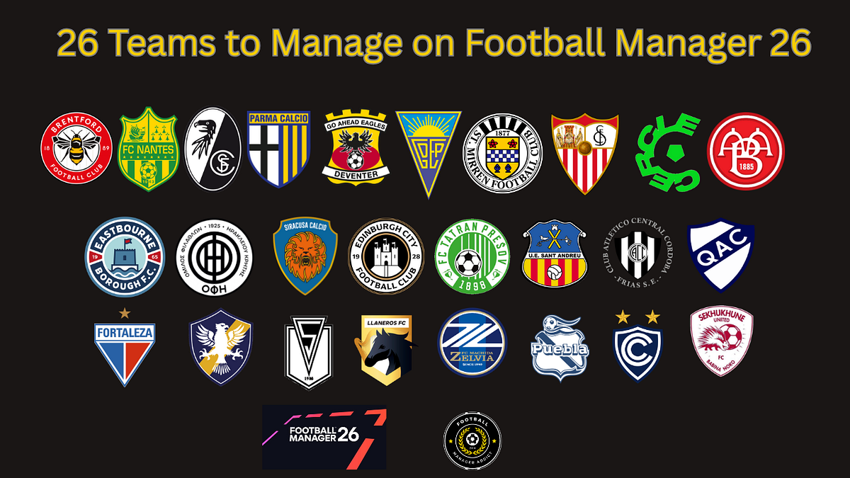 FM Guide: 26 Teams To Manage On Football Manager 26 | by Rob Latham ...